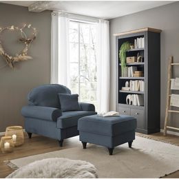OTTO home Sessel &raquo;Westminster, Set in hochwertigem Microfaserbezug, 5 Farben verf&uuml;gbar&laquo; Set, 1Sessel, 1 Hocker, 2 Stk. tlg. Enth&auml;lt Sessel & Hocker, 