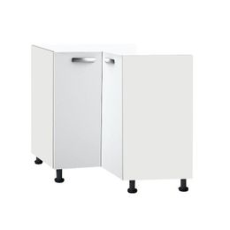 Optifit Eckunterschrank &raquo;Ole&laquo; wei&szlig; Holzwerkstoff B/H/T: 90cm x 87cm x 58,4cm, T&uuml;ren: 2 Stk.
