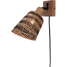 GOOD&MOJO Wandleuchte &raquo;JAVA&laquo; E27 1 Stk. braun 1, &Oslash; 15cm H: 22cm, 1 Stk.