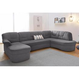 DOMO collection Wohnlandschaft &raquo;SARAFINA 295x83x180 cm, auch mit Federkern f&uuml;r mehr Sitzkomfort!&laquo; whlw. mit Bettfunktion, elegantes Design, U-Form 