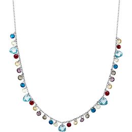 Firetti Damen Kette mit Anh&auml;nger &raquo;Schmuck Geschenk Silber 925 Halsschmuck Halskette Herz&laquo; mit Zirkonia (synth.) bunt Silber 925 (Sterlingsilber), L: 