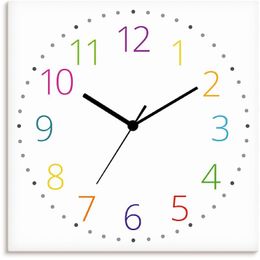 Artland Wanduhr &raquo;Modernes Ziffernblatt&laquo; wahlweise mit Quarz- oder Funkuhrwerk, lautlos ohne Tickger&auml;usche bunt B/H/T: 30cm x 30cm x 0,3cm, Funkuhr