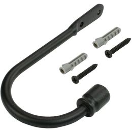 Liedeco Raffhalter f&uuml;r Gardinenstangen &Oslash; 16 mm schwarz Metall Blacklist