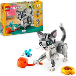 Lego Konstruktionsspielsteine &raquo;Graue Katze (31163), Lego Creator&laquo; Made in Europe bunt Einheitsgr&ouml;&szlig;e Konstruktionsspielsteine