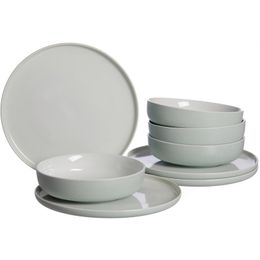Ritzenhoff & Breker Tafelservice &raquo;Teller Set, Geschirr-Set Jasper&laquo; Scandic Style, 8 Teile, f&uuml;r 4 Personen gr&uuml;n Steinzeug 8 Stk.