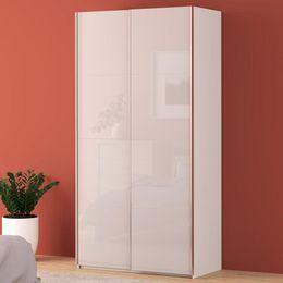 FORTE Schwebet&uuml;renschrank &raquo;Fittio, Made in Europe, 2 Schiebet&uuml;ren, modernes Design&laquo; H&ouml;he 2,35 mtr, stehende Montage wei&szlig; Holzwerkstoff Wei&szlig;, B/H/T: 
