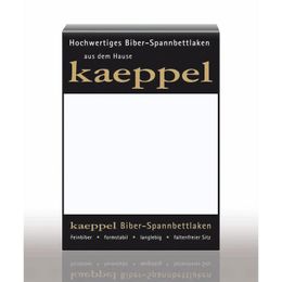 Kaeppel Spannbettlaken &raquo;Spannbettlaken Biber&laquo; 100% Baumwolle, kuschelig weich ideal f&uuml;r Winter wei&szlig; Biber, Obermaterial: 100% Baumwolle B/L: 200cm, 1 Stk., 