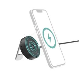 Hama Wireless Charger &raquo;Qi2 25W Wireless Ladeger&auml;t magnetisch mit Standfunktion&laquo; Qi2 25W, magnetisch, Standfunktion, Luftk&uuml;hlung, USB-C schwarz Integrierte 