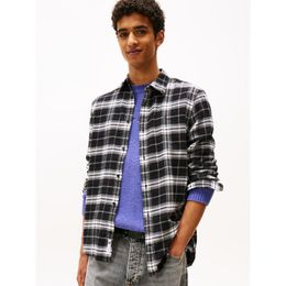 Tommy Jeans Herren Flanellhemd &raquo;TJM REG FLANNEL CHECK SHIRT EXT&laquo; kariert, regular fit, Langarmhemd, Button-down-Kragen L (52), N-Gr