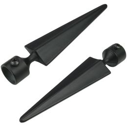 Liedeco Gardinenstangen-Endst&uuml;ck &raquo;Herkules&laquo; f&uuml;r Gardinenstangen &Oslash; 16 mm schwarz 2 Stk.