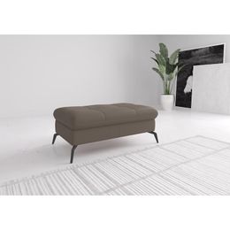 Sit & More sit&more Polsterhocker &raquo;Amica&laquo; mit Stauraum grau B/H/T: 102cm x 47cm x 69cm, NaturLEDER ,mit Stauraum