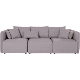 OTTO home 3-Sitzer &raquo;N&ouml;re&laquo; 3 Teile, in vielen Bezugsqualit&auml;ten und Farben s. auch "N&ouml;re" grau Samtoptik (100% Polyester);Struktur (100% Polypropylene);