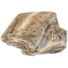 Mesana Wohndecke &raquo;Wolf&laquo; aus hochwertigem Fellimitat, Kuscheldecke, 150x200 cm braun Polyester B/L: 150cm x 200cm