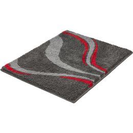 Kleine Wolke Badematte &raquo;&raquo;Vento&laquo;, Badvorleger, Badezimmer Teppich&laquo; H&ouml;he 20 mm rutschhemmend beschichtet fu&szlig;bodenheizungsgeeignet Badteppich, modernes Welledesign, 