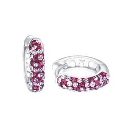 Prinzessin Lillifee Damen Paar Creolen &raquo;2035297&laquo; mit Preciosa Crystal pink Silber 925 (Sterlingsilber)