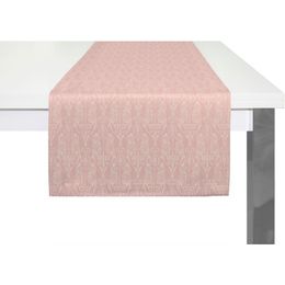 Adam Tischl&auml;ufer &raquo;Little Parrot&laquo; rosa Bio-Baumwolle B/L: 50cm x 150cm