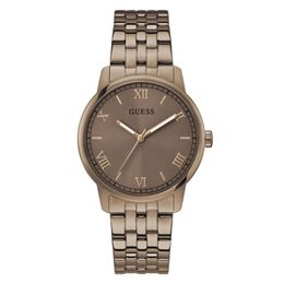 Guess Herren Quarzuhr &raquo;CHANDLER&laquo; Armbanduhr, Herrenuhr, Edelstahlarmband, analog braun Einheitsgr&ouml;&szlig;e