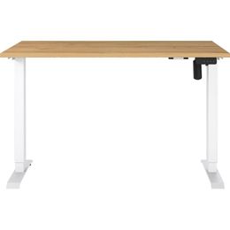 Germania Schreibtisch &raquo;Boras&laquo; Breite 120/140/160/180 cm, Metallgestell, elektrisch h&ouml;henverstellbar wei&szlig; B/H/T: 120cm x 120cm x 80cm, Gestellfarbe 