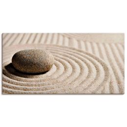 Artland Leinwandbild &raquo;Mini Zen Garten - Sand&laquo; Zen 1 Stk. tlg. auf Holzrahmen gespannt beige Leinwand B/H/T: 60cm x 30cm, Leinwandbild Zen Querformat, 1 Stk.