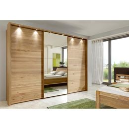Wiemann Schwebet&uuml;renschrank &raquo;Kufstein&laquo; mit Spiegelt&uuml;r braun Holz teilmassiv B/H/T: 300cm x 217cm x 67cm
