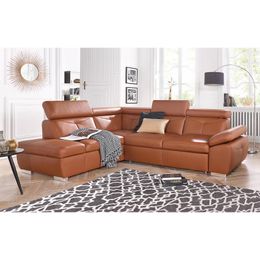 exxpo - sofa fashion Ecksofa &raquo;Spring, super bequem und komfortabel mit Armteil- und Kopfteilfunktion&laquo; wahlweise mit Bettfunktion und Bettkasten, L-