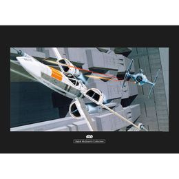 Komar Bild &raquo;Star Wars Classic RMQ X-Wing vs TIE-Fighter&laquo; Star Wars 1 Stk. tlg. Wandbild zur Dekoration im Kinderzimmer - ohne Rahmen bunt Holz, Papier B/H/T