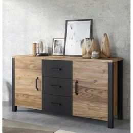 Home Affaire Sideboard &raquo;Olin WM&laquo; schwarz B/H/T: 147cm x 79cm x 43cm, 3 Stk., 2 Stk.