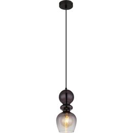 Globo LIGHTING H&auml;ngeleuchte &raquo;CLARITY&laquo; E27 1 Stk. H&auml;ngeleuchte/Pendelleuchte/Wohnzimmer/rund/bauchiges Glas schwarz 1 Stk.