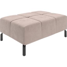 Home Affaire Hockerbank &raquo;Ancona New&laquo; passend zum Ecksofa, auch in Easy care-Bezug + Cord beige 100% Polyester B/H/T: 107cm x 43cm x 71cm, Samtoptik, 