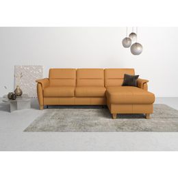 Home Affaire Ecksofa &raquo;Palmera L-Form, B: 244 cm - OTTO. Verl&auml;ssliche Qualit&auml;t.&laquo; optional Schlaffunktion & Bettkasten, Federkern gelb Luxus-Microfaser 
