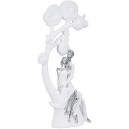 Casablanca by Gilde Dekofigur &raquo;Figur Paar; Baum Tree of love wei&szlig; H. 39,5 cm&laquo; Metallische Optik in Wei&szlig;, mit Spruchkarte wei&szlig; Kunstharz B/H/T: 20,5cm 