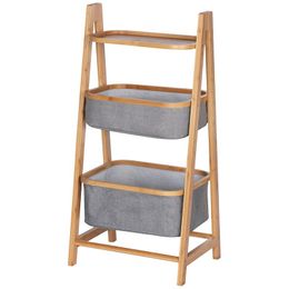Wenko W&auml;schesortierer &raquo;Bahari&laquo; Bambus, 2 K&ouml;rbe und 1 Ablage braun Bambus B/H/T: 44cm x 91cm x 34cm