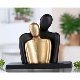 Gilde Dekofigur &raquo;Skulptur Paar Couple&laquo; schwarz Aluminium B/H/T: 23cm x 19,5cm x 8cm