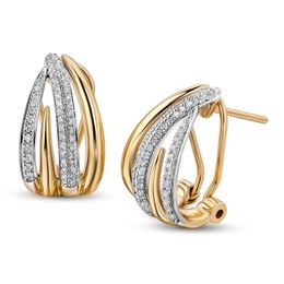 Firetti Damen Paar Creolen &raquo;Schmuck Geschenk Silber 925 Ohrschmuck Ohrringe&laquo; mit Zirkonia (synth.) gold Silber 925 (Sterlingsilber)