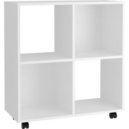 FMD Regal &raquo;Sprint&laquo; wei&szlig; Holzwerkstoff B/H/T: 72cm x 78cm x 33cm, 4 Stk. offene F&auml;cher