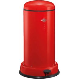Wesco M&uuml;lleimer &raquo;Baseboy&laquo; 1 Beh&auml;lter Abfallsammler mit D&auml;mpfer + D&auml;mpferhalterung 20 Liter rot Stahlblech B/H/T: 36,2cm x 63,5cm x 36,2cm, 20 l