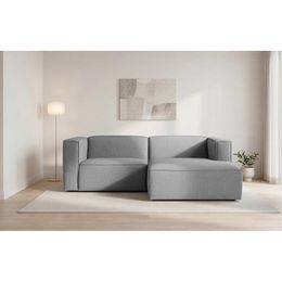 OTTO home Ecksofa &raquo;Dalby, L-Form,&laquo; extra tiefe Sitzfl&auml;che, mit Kedernaht, angenehmer Sitzkomfort grau 100% PES B/H/T: 228cm x 73cm x 154cm, Struktur, 