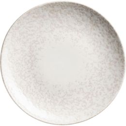 gipfelst&uuml;ck Dessertteller &raquo;Teller Set, Geschirr, Service Alpenwiese&laquo; jedes Teil ein Unikat beige Steinzeug 22cm