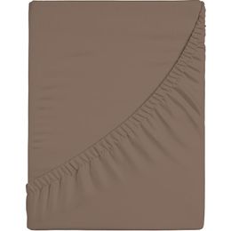bellana Spannbettlaken &raquo;bellana premiumstretch&laquo; super elastisch braun Jersey-Elasthan, Obermaterial: 95% Baumwolle, 5% Elasthan 1 Stk., Jersey-