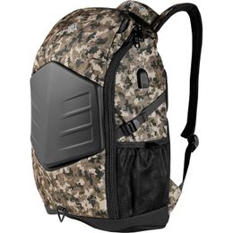 BOOSTBOXX Laptoprucksack &raquo;Boostbag Camouflage&laquo; gr&uuml;n Materialmix F&auml;cher f&uuml;r kleine Mobilger&auml;te &ndash; z.B. Smartphone, Powerbank etc.
