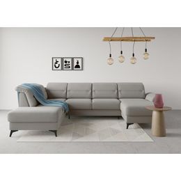 Sit & More sit&more Wohnlandschaft &raquo;Sinatra U-Form&laquo; optional mit Kopfteilverstellung und Armteilfunktion, Metallf&uuml;&szlig;e silber 90% Polyester, 10% Polyamid B/H/T: 