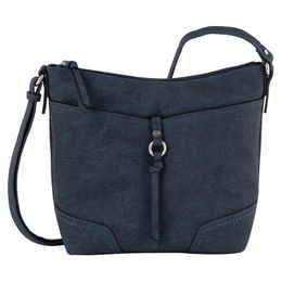 Tom Tailor Damen Tom Tailor Umh&auml;ngetasche &raquo;Imeri&laquo; weiches Lederimitat mit 2-tone-Effekt, Ziern&auml;hten und Dekoanh&auml;nger blau B/H/T: 28cm x 25cm x 8,5cm