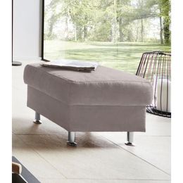OTTO home Hocker &raquo;Cardoso&laquo; mit Stauraum, passend zur Serie grau Struktur impr&auml;gniert (100% Polyester);Luxus-Microfaser ALTARA NUBUCK (100% Polyester);