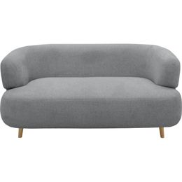 Home Affaire 2-Sitzer &raquo;Tistam Runde Form,&laquo; perfektes Einzelst&uuml;ck, organische Form, F&uuml;&szlig;e aus massivem Holze grau 95% Polyester, 5% Nylon B/H/T: 160cm x