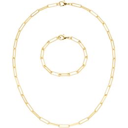 Firetti Damen Ketten und Armband Set &raquo;Multipack Schmuck Geschenk Armkette Halskette Langankerkettenglieder&laquo; (Set, 2 tlg.) gold Einheitsgr&ouml;&szlig;e