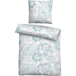 Bettw&auml;sche &raquo;Anton&laquo; 2 Stk. wohlig warm, temperaturausgleichend, 100% Baumwolle, pflegeleicht blau Feinbiber, Obermaterial: 100% Baumwolle B/L: 135cm x 