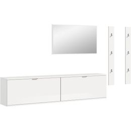 Home Affaire Garderoben-Set &raquo;Trondheim Garderobenset 4-tlg., Breite 237 cm,&laquo; 4 Stk. tlg. wei&szlig; B/H/T: 237cmcm x 193cmcm x 32cmcm