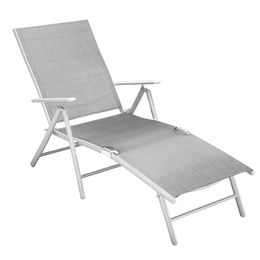 Merxx Gartenliege Alu/Textil, klappbar schwarz Obermaterial: 100% Polyester Einheitsgr&ouml;&szlig;e