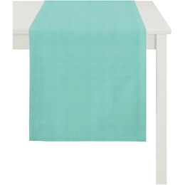 Apelt Tischl&auml;ufer &raquo;3944 UNI BASIC&laquo; blau Baumwolle B/L: 48cm x 150cm, 1 Stk., rechteckig