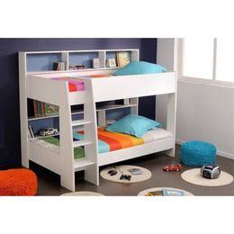 Parisot Etagenbett &raquo;Tam Tam&laquo; 2 Stk. tlg. mit 2 drehbaren R&uuml;ckw&auml;nden, kein zus&auml;tzlicher Lattenrost erforderlich wei&szlig; ohne Bettkasten, Liegefl&auml;che B/L: 90cm x 